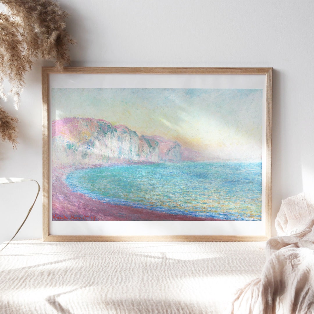 Claude Monet, Klippen bei Pourville Rising Sun, 1879, Fine Art Poster ...