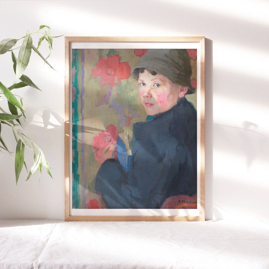 Edith Collier, Little Schoolboy of Bonmahon 1915 Fine Art Poster Moody ...