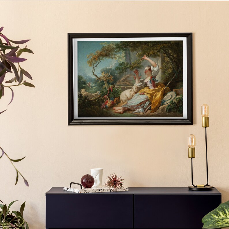 Jean-honoré Fragonard, the Shepherdess, 1752, Nursery Wall Décor ...