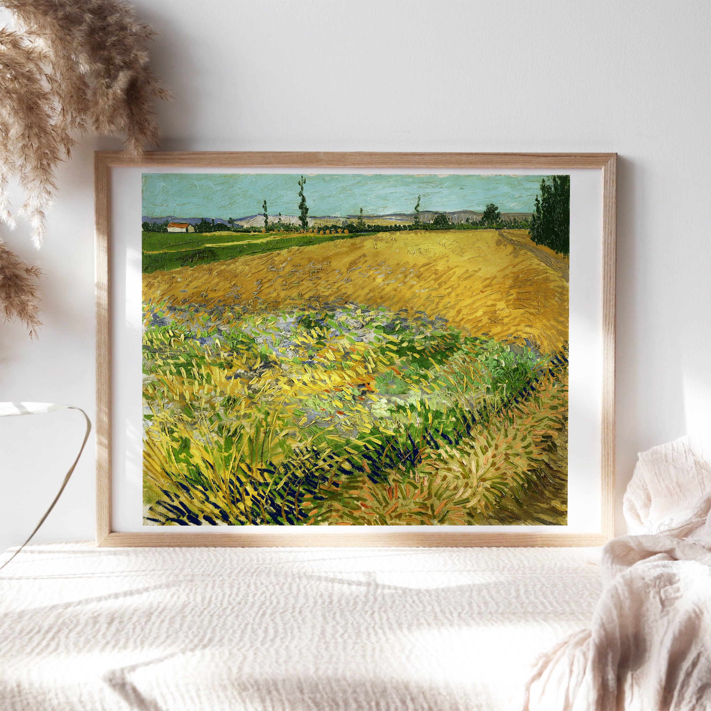 Vincent Van Gogh, Wheatfield 1888, Fine Art Poster, Moody Wall Décor ...