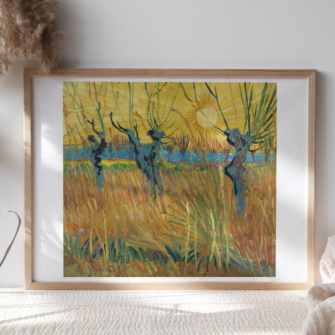 Vincent Van Gogh Pollard Willows at Sunset 1888 Living Room - Etsy