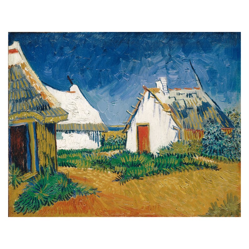 Vincent Van Gogh, Three White Cottages in Saintes-marie, 1888, Living ...