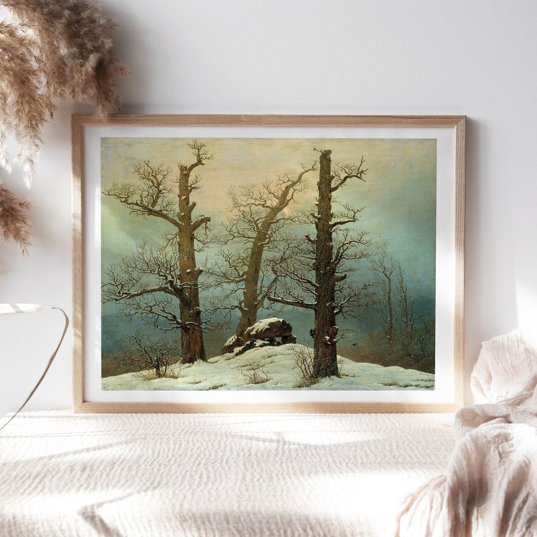 Caspar David Friedrich, Cairn in Snow, 1807, Living Room Wall Décor ...