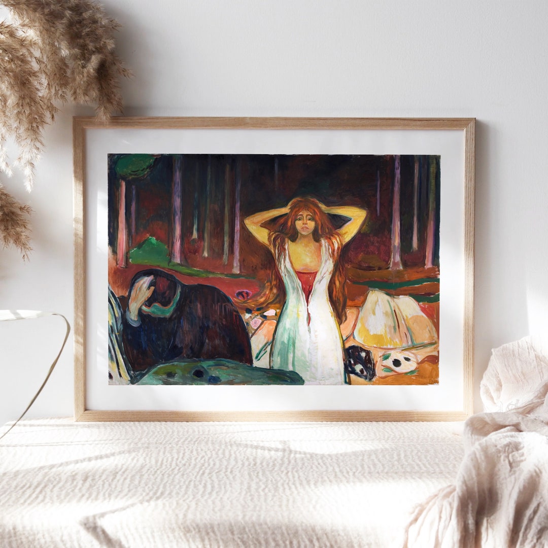 Edvard Munch, Ashes 1925, Living Room Wall Décor, Vintage Wall Art ...