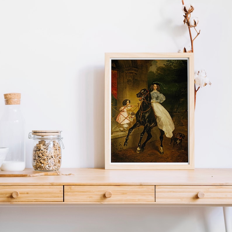 Karl Bryullov A Rider 1832 Wall Décor Artwork Premium Canvas - Etsy UK