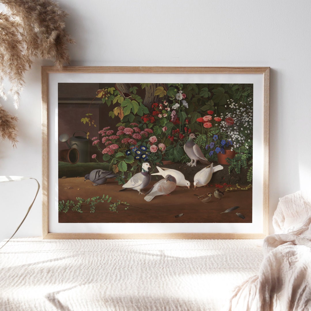 Ferdinand Von Wright, Flowers and Birds, 1853, Wall Décor Premium ...