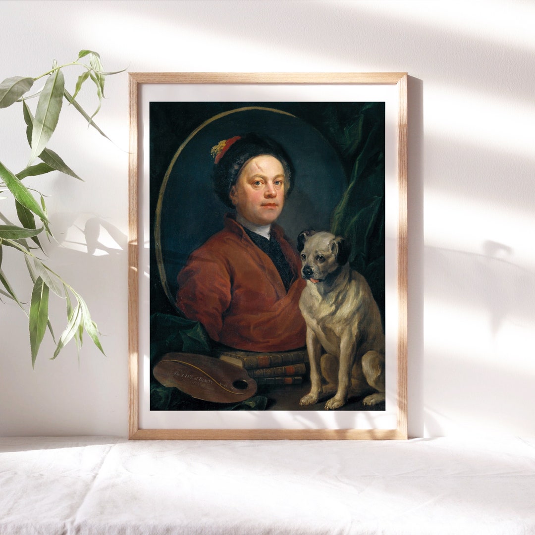 William Hogarth, the Painter and His Pug, 1745, Bathroom Wall Decor ...