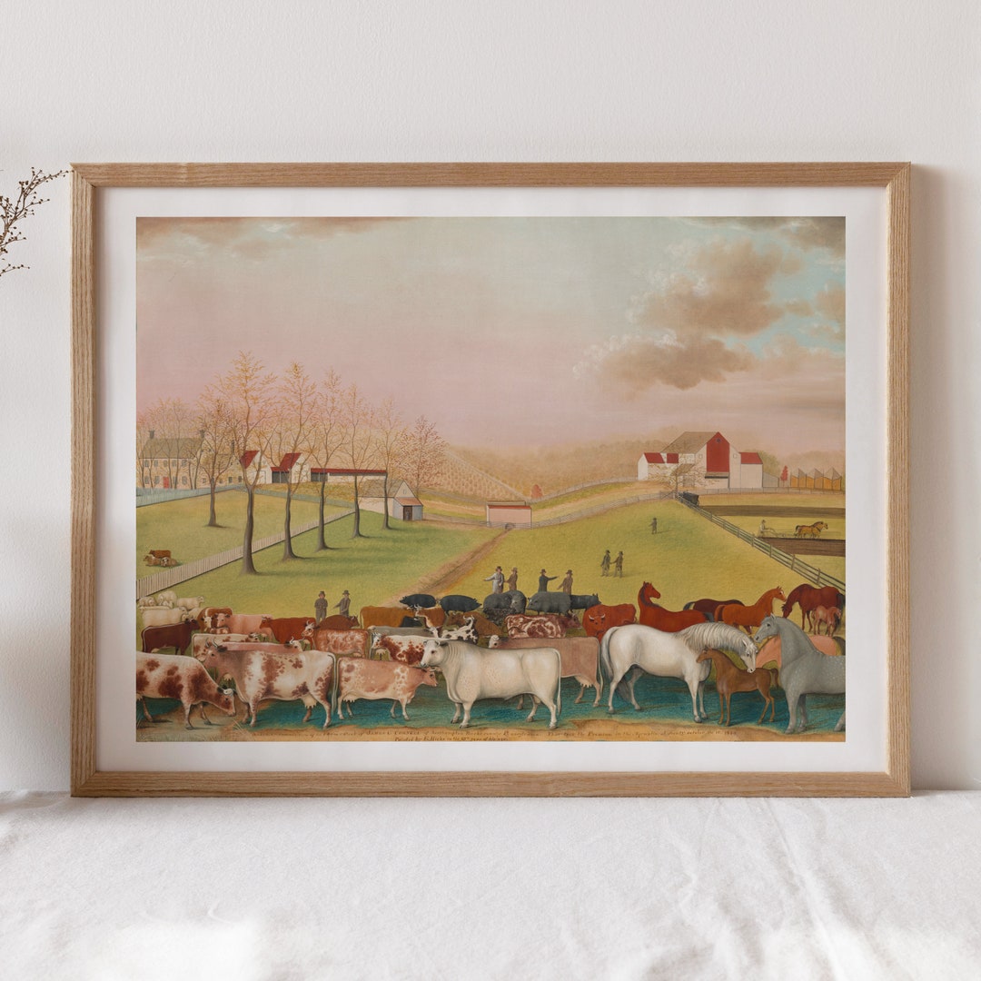 Edward Hicks the Cornell Farm 1848 Wall Décor Premium Canvas - Etsy