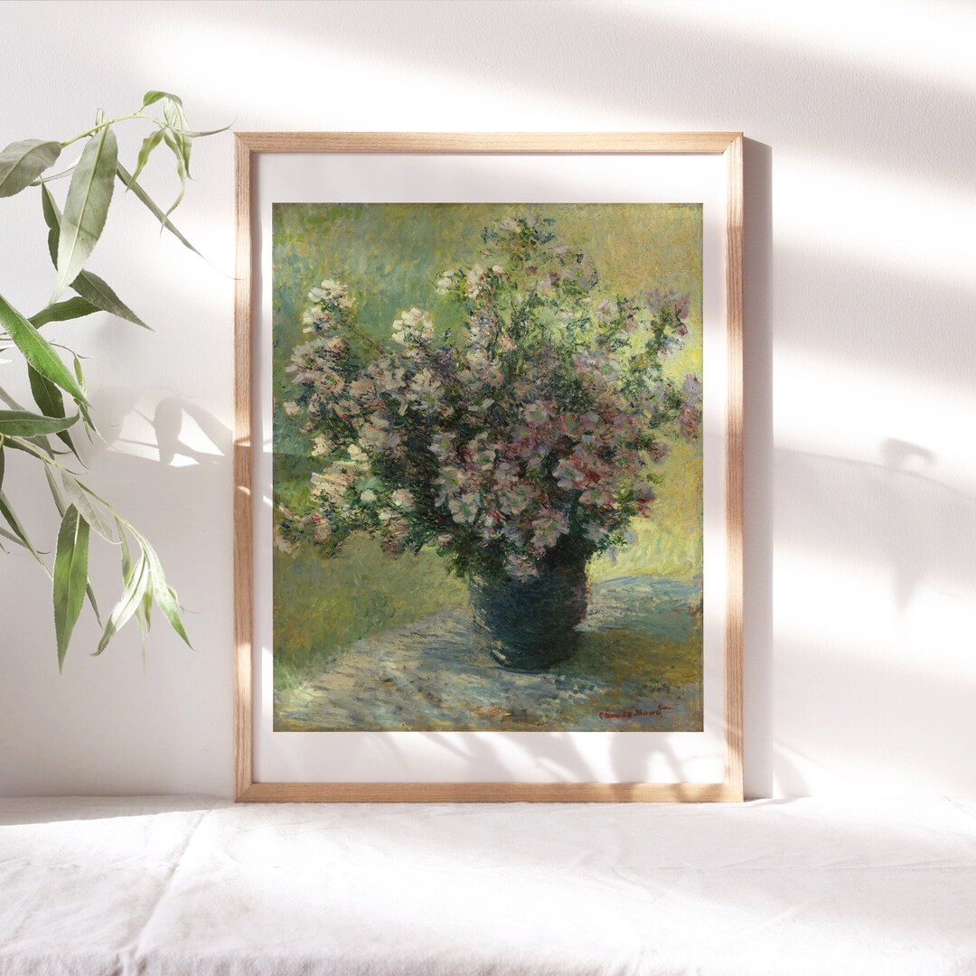 Claude Monet, Vase of Flowers 1881 Romantic Moody Floral Arrangement ...