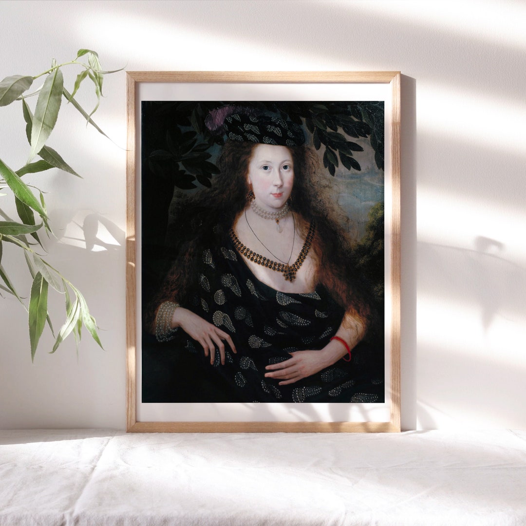 Robert Peake the Elder Lady Elizabeth Pope 1615 Fine Art - Etsy UK
