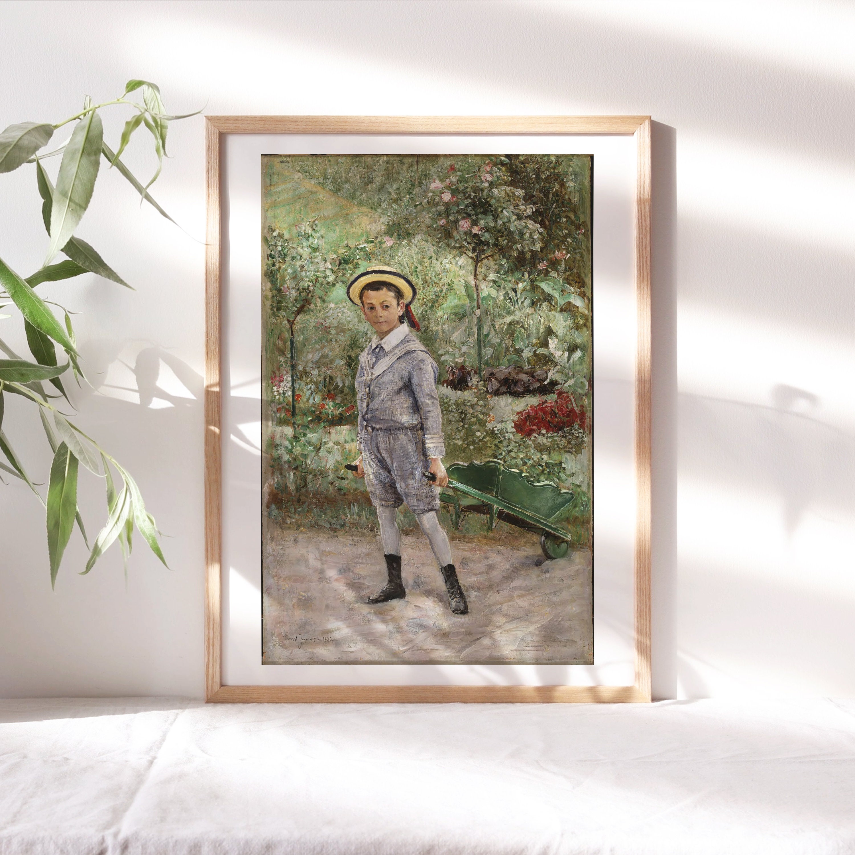 Ernst Josephson, Boy With a Wheelbarrow, 1880 Nursery Wall Décor ...