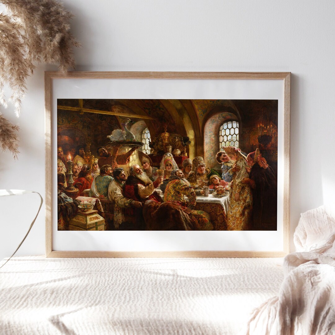 Konstantin Makovsky, A Boyar Wedding Feast, 1883, Fine Art Poster ...