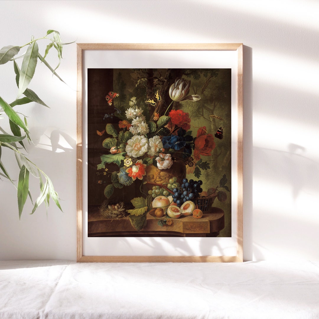 Jan Van Os, Flowers, 1780 Wall Décor, Kitchen Wall Canvas Art, Still ...