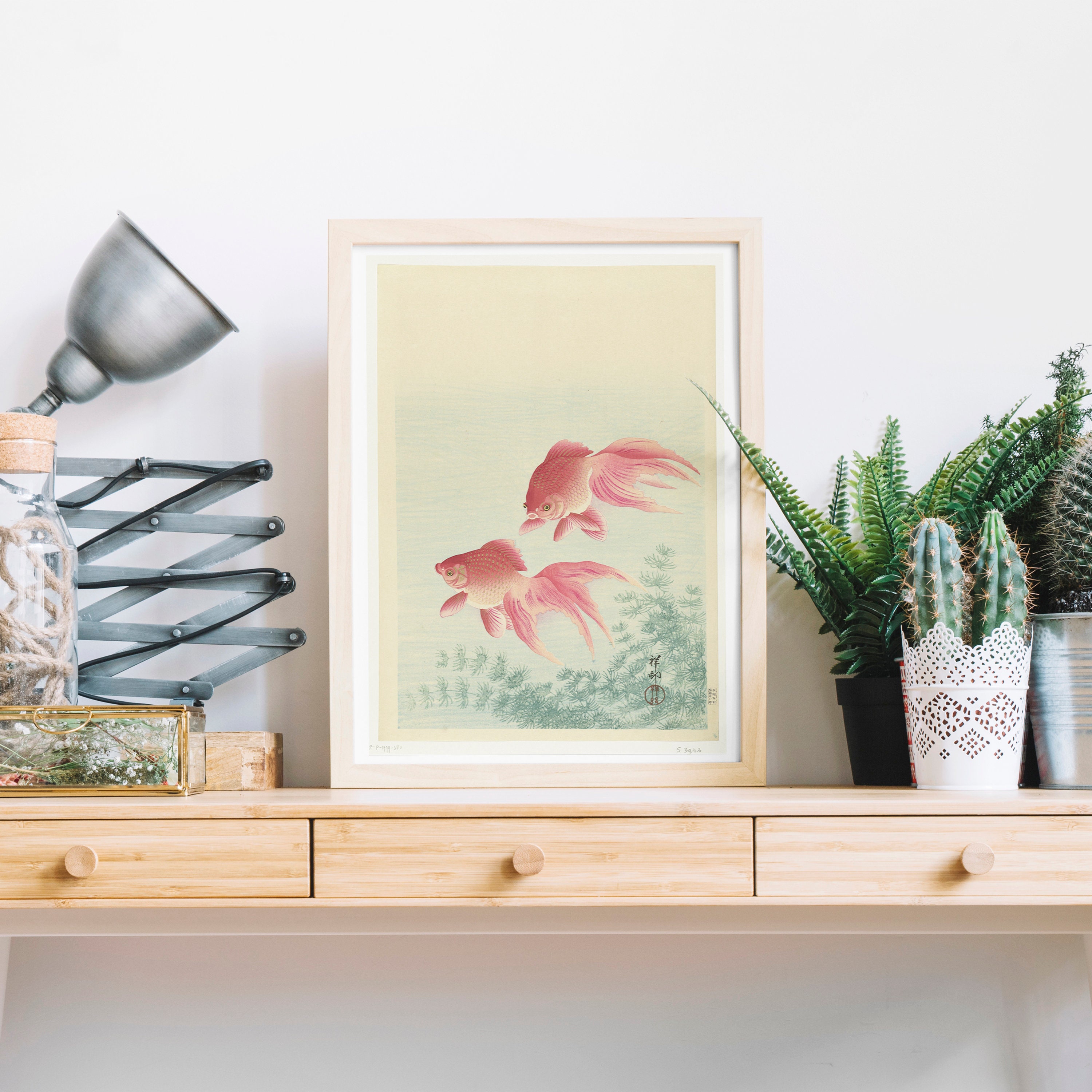 Ohara Koson, Two Fantail Goldfish, 1900, Wall Décor Premium Canvas ...