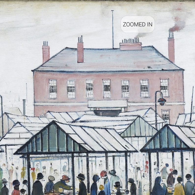 L. S. Lowry, Market Scene Northern Town, 1939, Office Wall Art, Fine ...