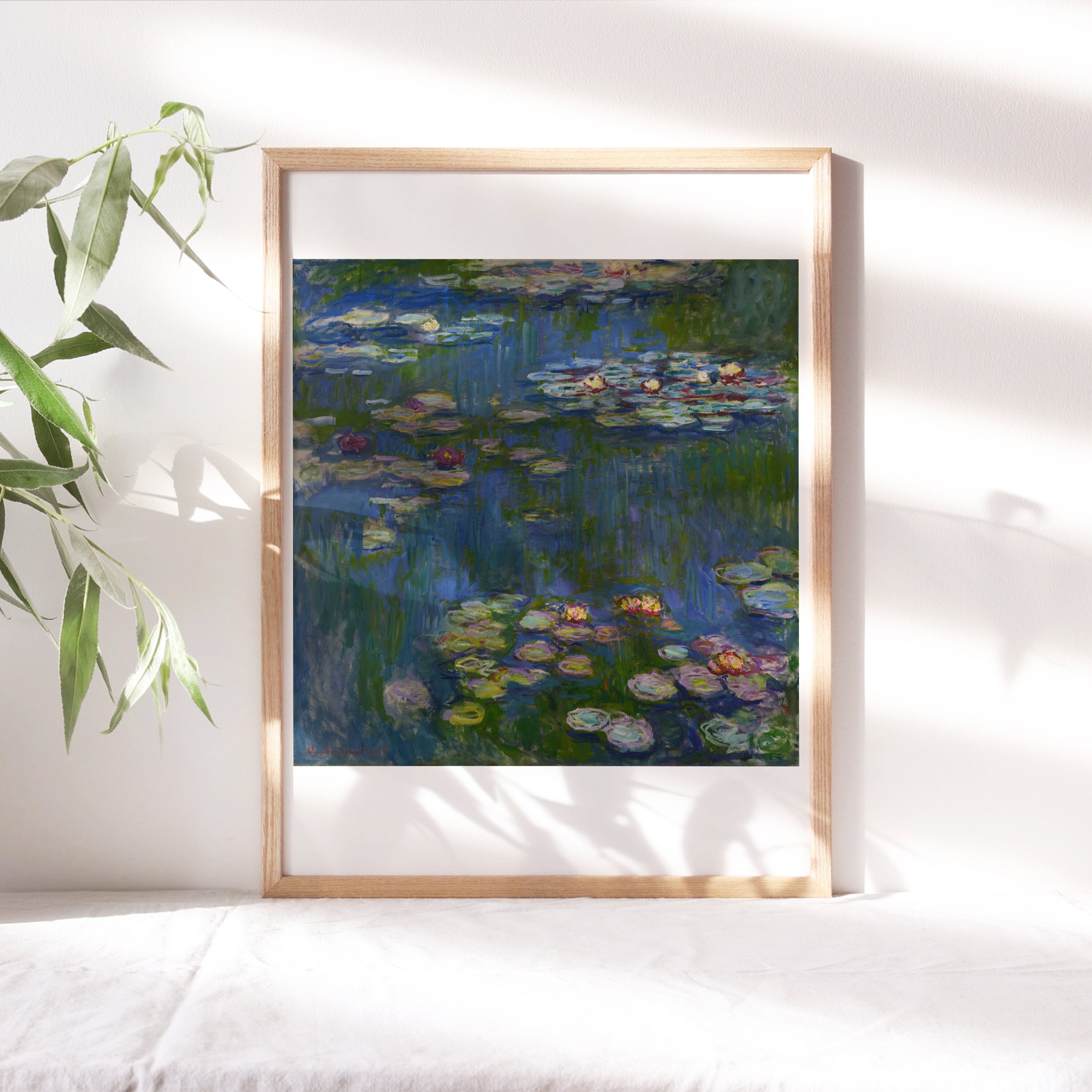 Claude Monet, Water Lilies, 1916, Fine Art Poster, Moody Wall Décor ...