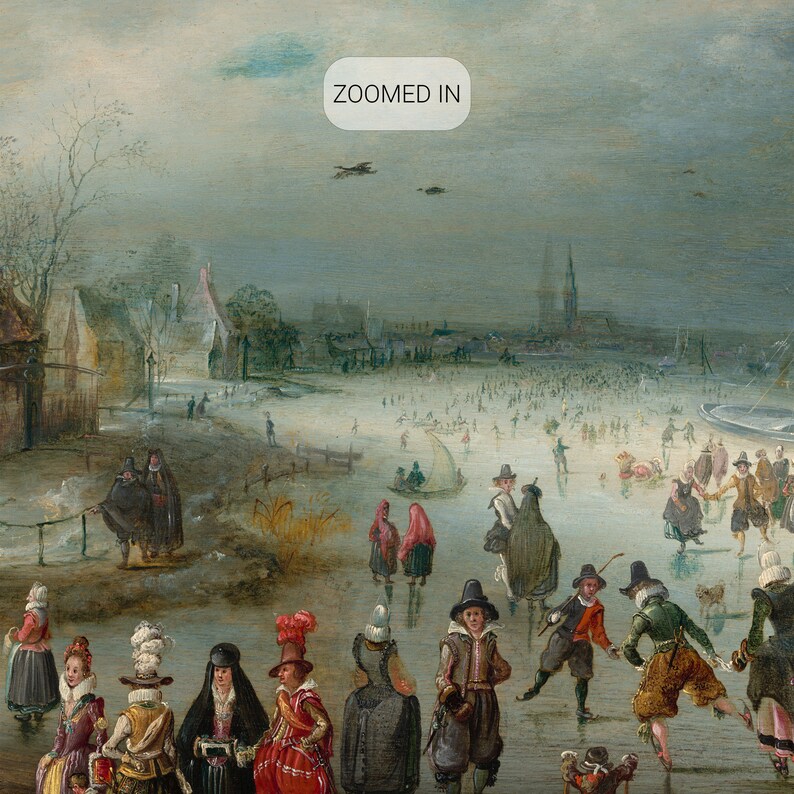 Adam Van Breen, Skating on the Frozen Amstel River 1611, Fine Art ...