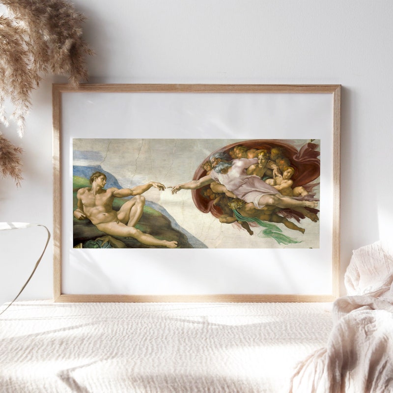 Creation of Adam Wall Art - Etsy