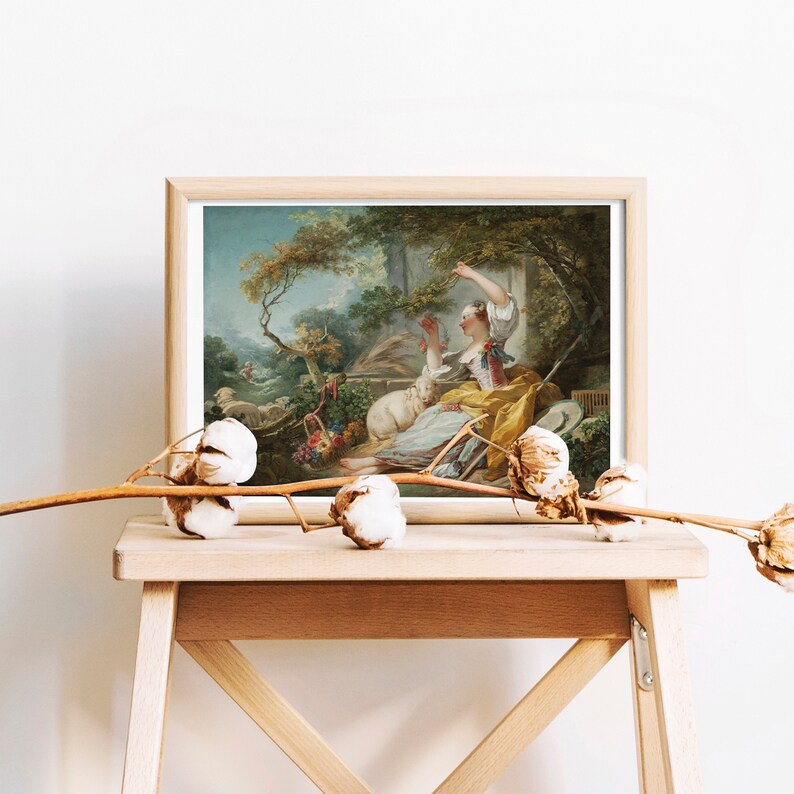 Jean-honoré Fragonard, the Shepherdess, 1752, Nursery Wall Décor ...