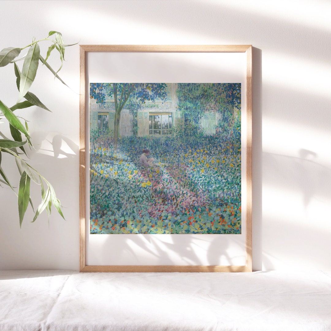 Louis Ritman, Woman in a Flower Garden, 1914 American Impressionist ...