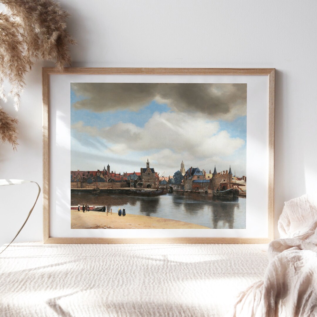 Johannes Vermeer, View of Delft, 1661, Living Room Décor, Vintage Wall ...