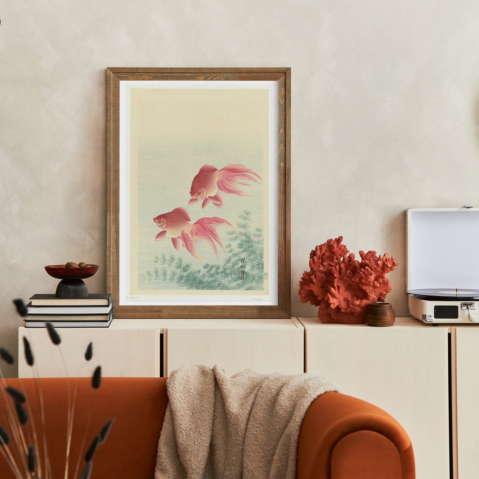 Ohara Koson, Two Fantail Goldfish, 1900, Wall Décor Premium Canvas ...