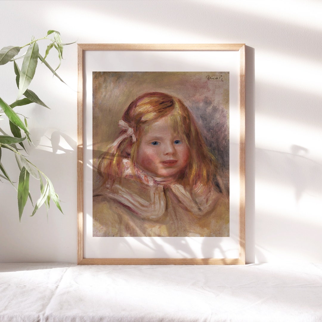 Pierre-auguste Renoir, Coco With the Pink Ribbon, 1905, Nursery Wall ...
