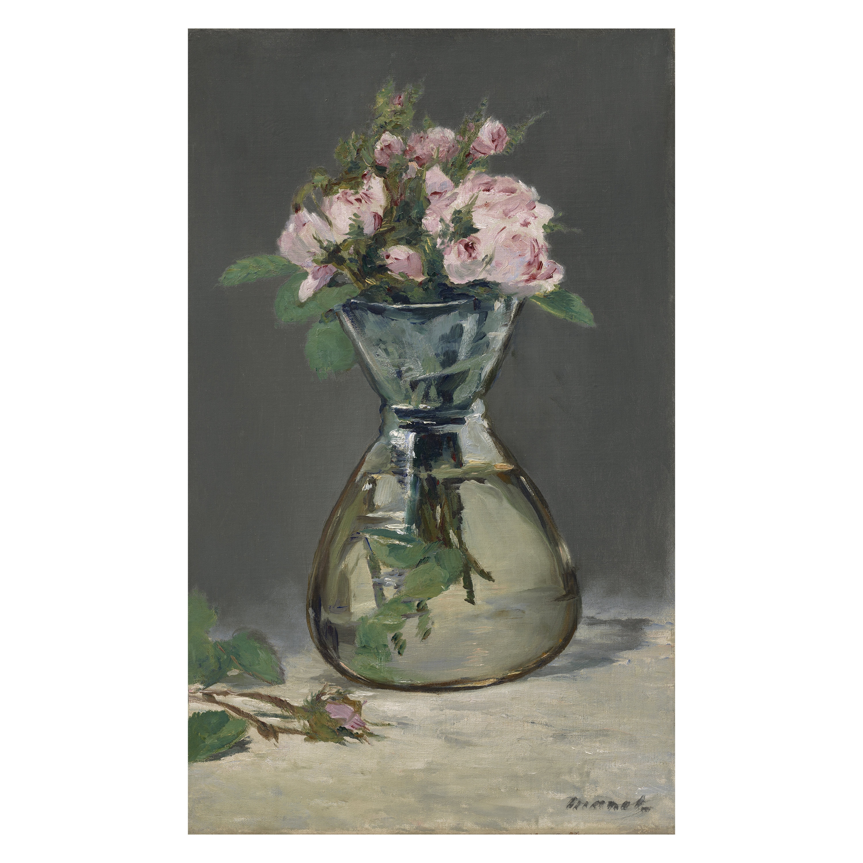 Edouard Manet Moss Rose in a Vase 1882 Premium Canvas Print - Etsy