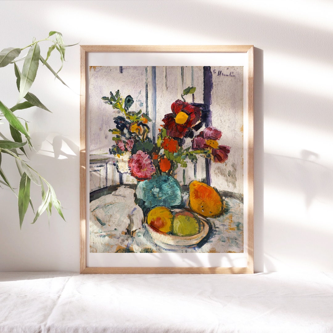 George Leslie Hunter, Still Life With Flowers and Fruit, 1923 Premium ...