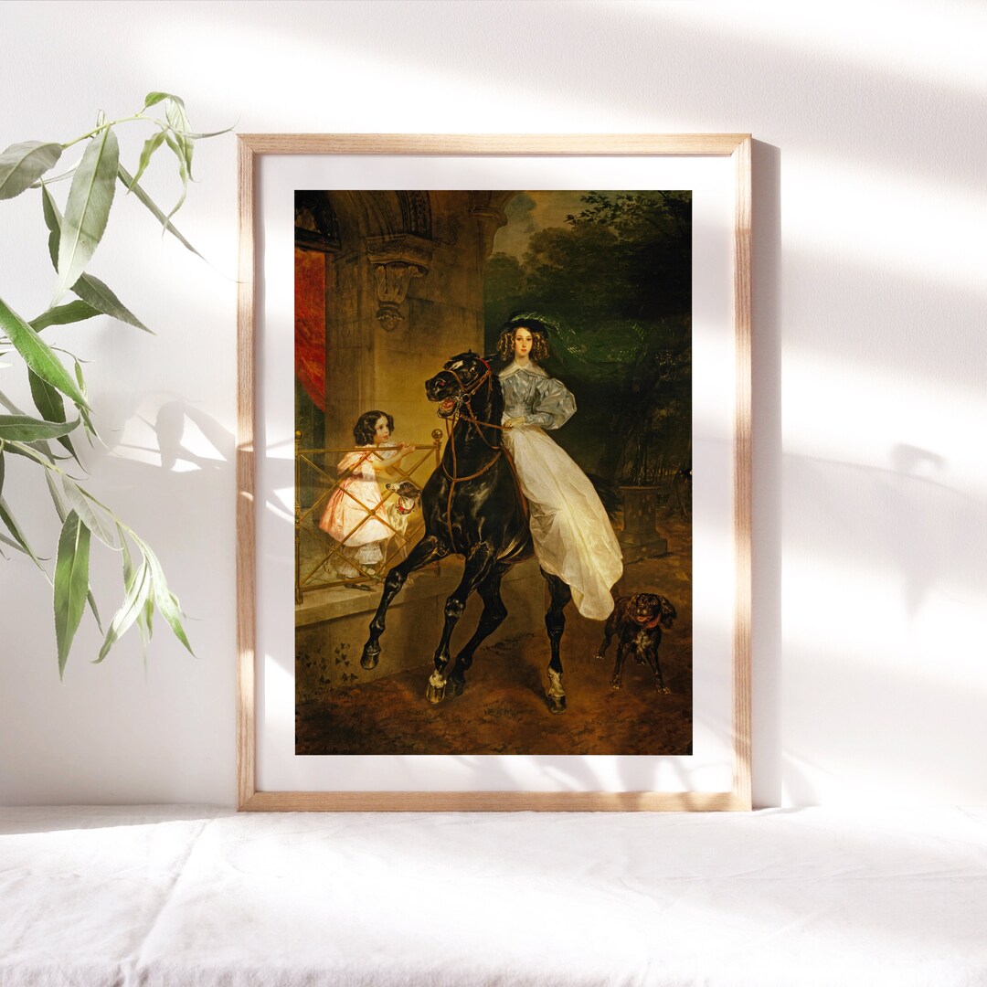 Karl Bryullov, A Rider 1832 Wall Décor, Artwork Premium Canvas Paper ...