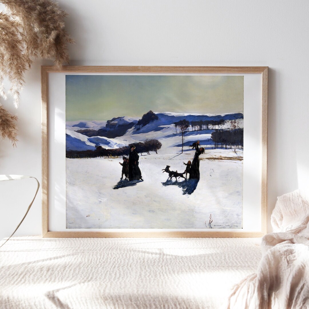 Rockwell Kent, Snow Fields, 1909, Fine Art Poster, Moody Wall Decor ...