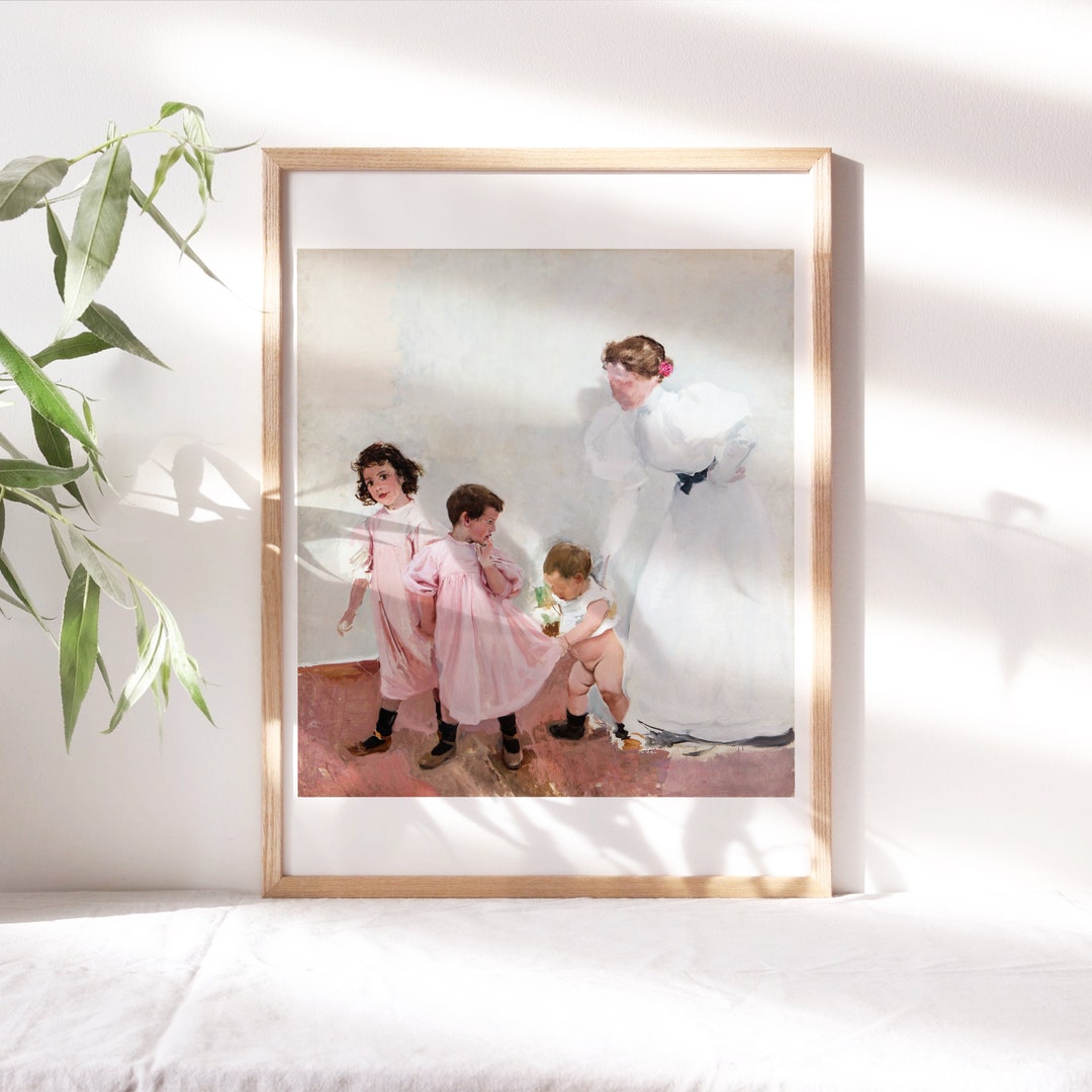 Joaquín Sorolla, My Wife and Children, 1897, Fine Wall Art Poster ...