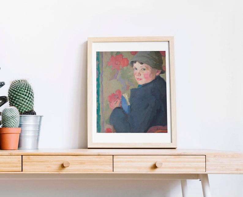 Edith Collier, Little Schoolboy of Bonmahon 1915 Fine Art Poster Moody ...