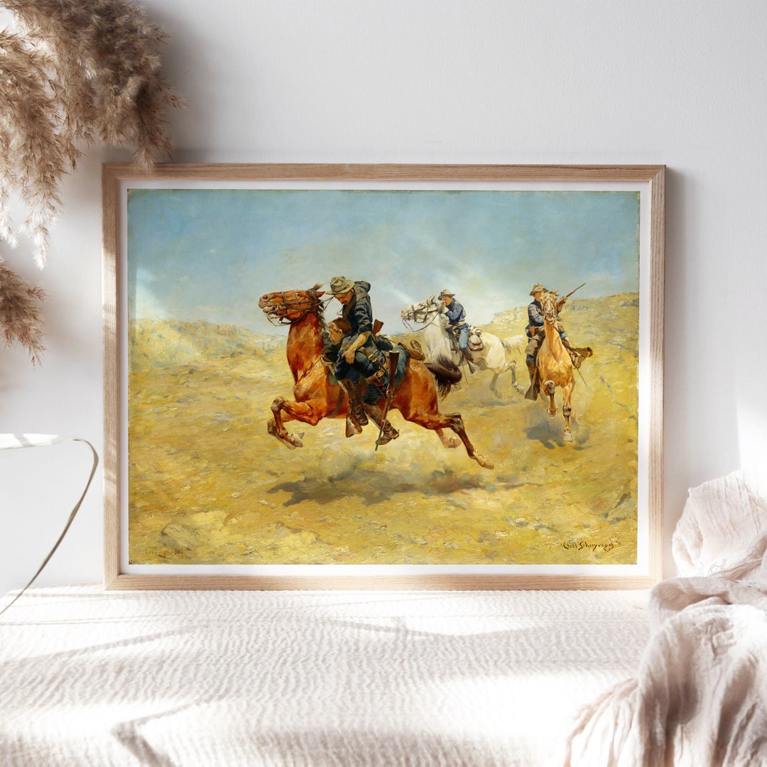 Charles Schreyvogel, My Bunkie 1899 Fine Art Poster, Moody Wall Décor ...