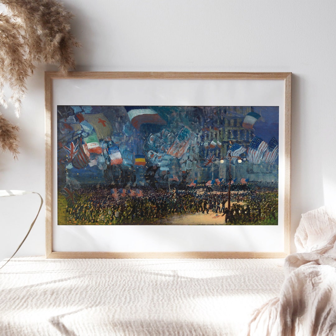 George Luks, Armistice Night 1918, Fine Art Poster Moody Wall Décor ...