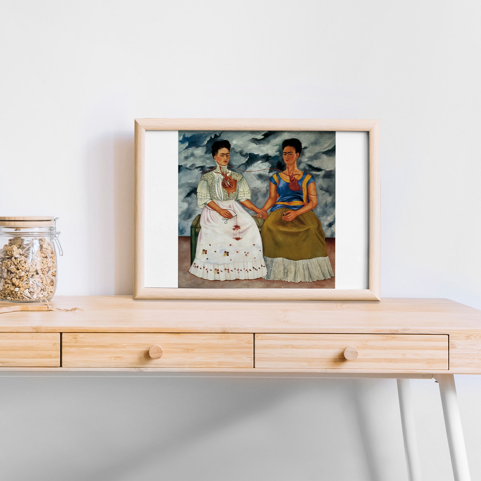 Frida Kahlo, the Two Fridas, 1939, Bathroom Wall Decor, Premium Canvas ...