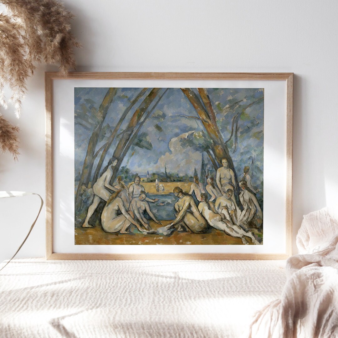 Paul Cézanne, the Large Bathers, 1906, Living Room Decor, Premium ...