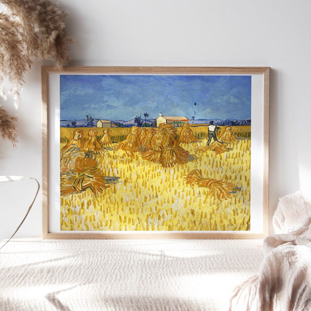 Vincent Van Gogh, Corn Harvest in Provence 1888 Fine Art Poster, Moody ...