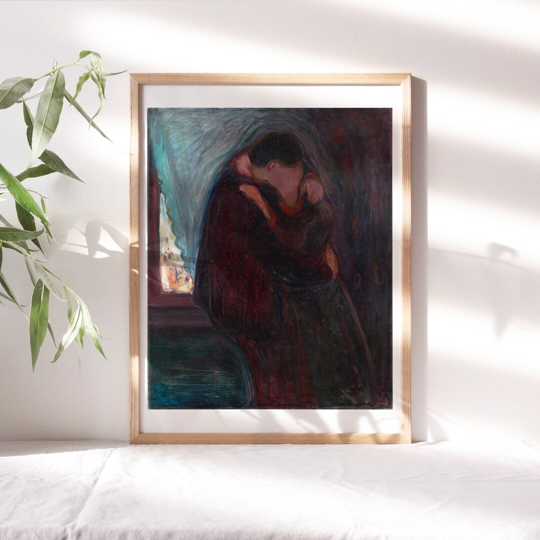 Edvard Munch, the Kiss, 1897, Living Room Wall Décor, Bedroom Wall Art ...