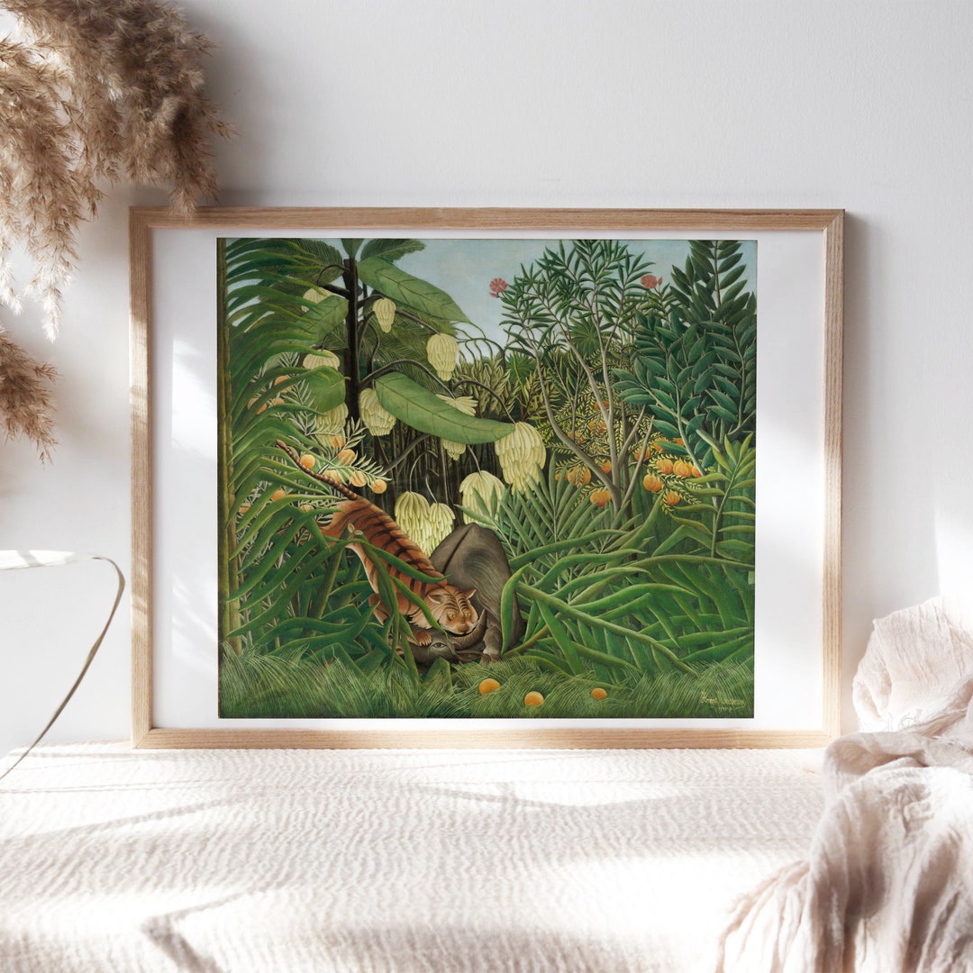 Henri Rousseau, Fight Between a Tiger and a Buffalo 1908, Fine Art ...