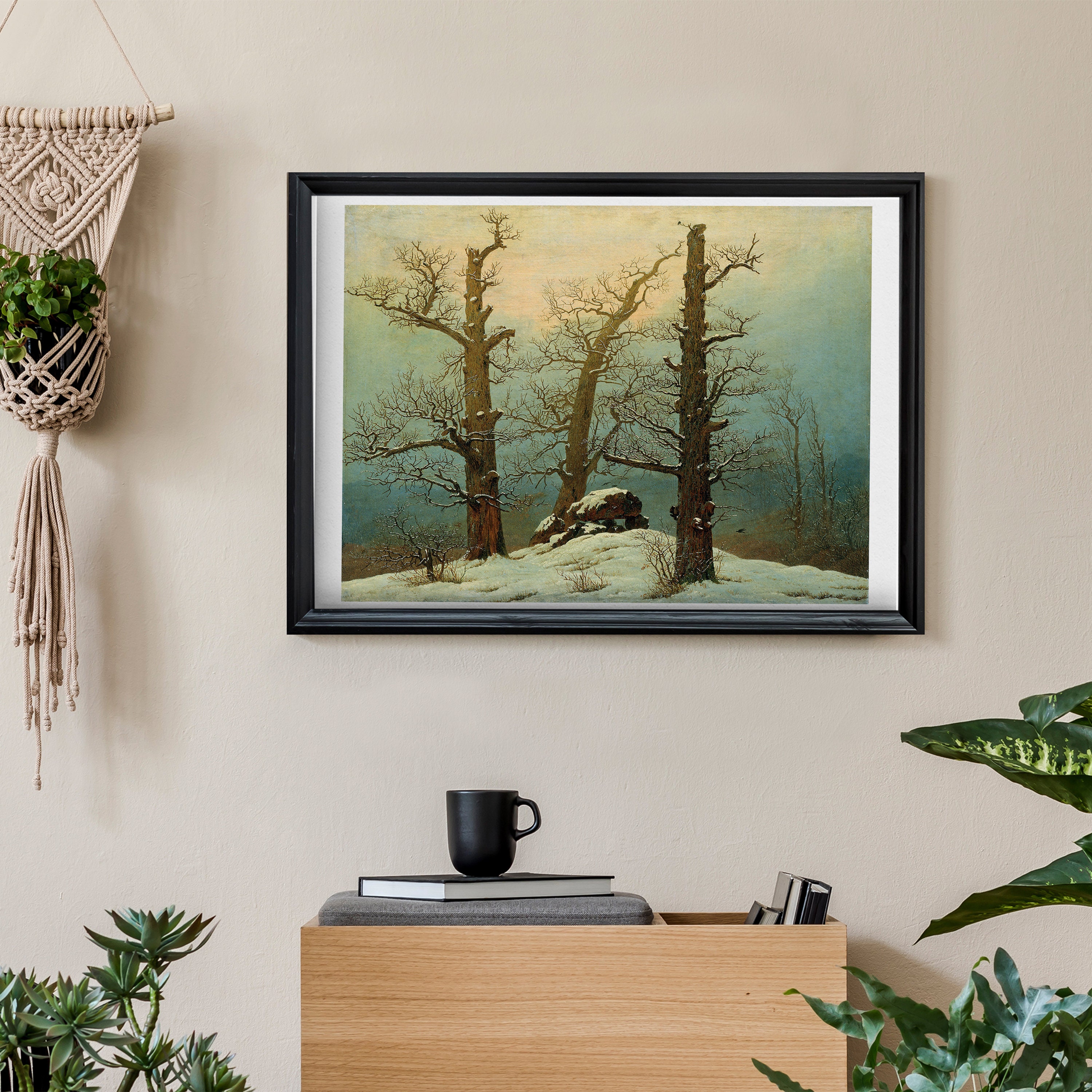 Caspar David Friedrich, Cairn in Snow, 1807, Living Room Wall Décor ...