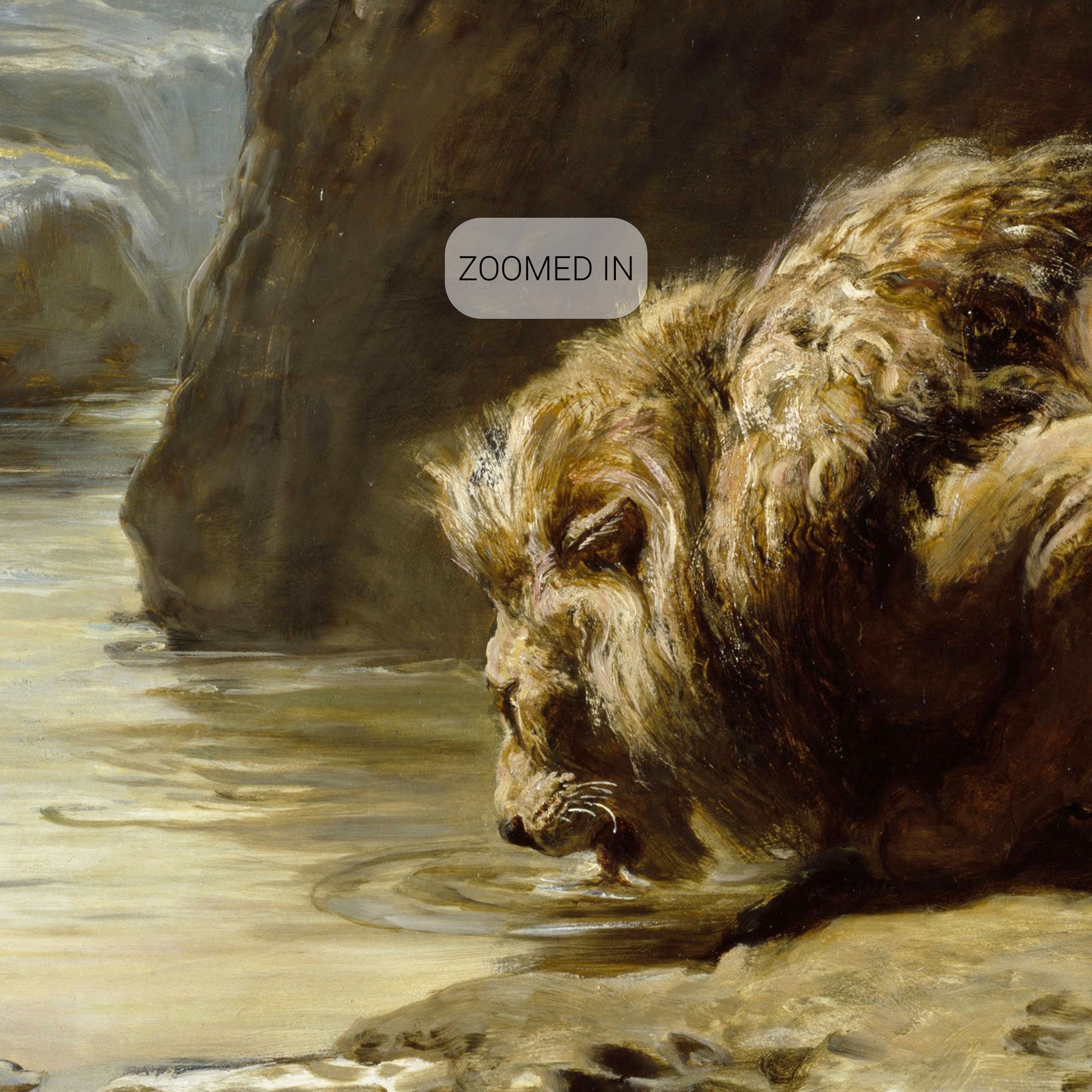 Briton Rivière the King Drinks 1881 Wall Décor Premium Canvas - Etsy