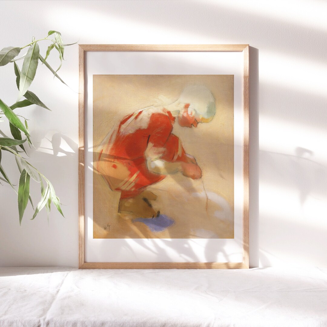 Helene Schjerfbeck, Girl on the Sand, 1912, Nursery Wall Décor, Premium ...
