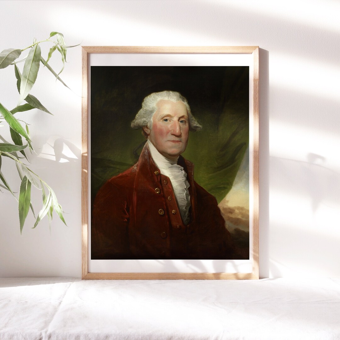 Gilbert Stuart, George Washington, 1795 Fine Art Poster, Moody Wall ...