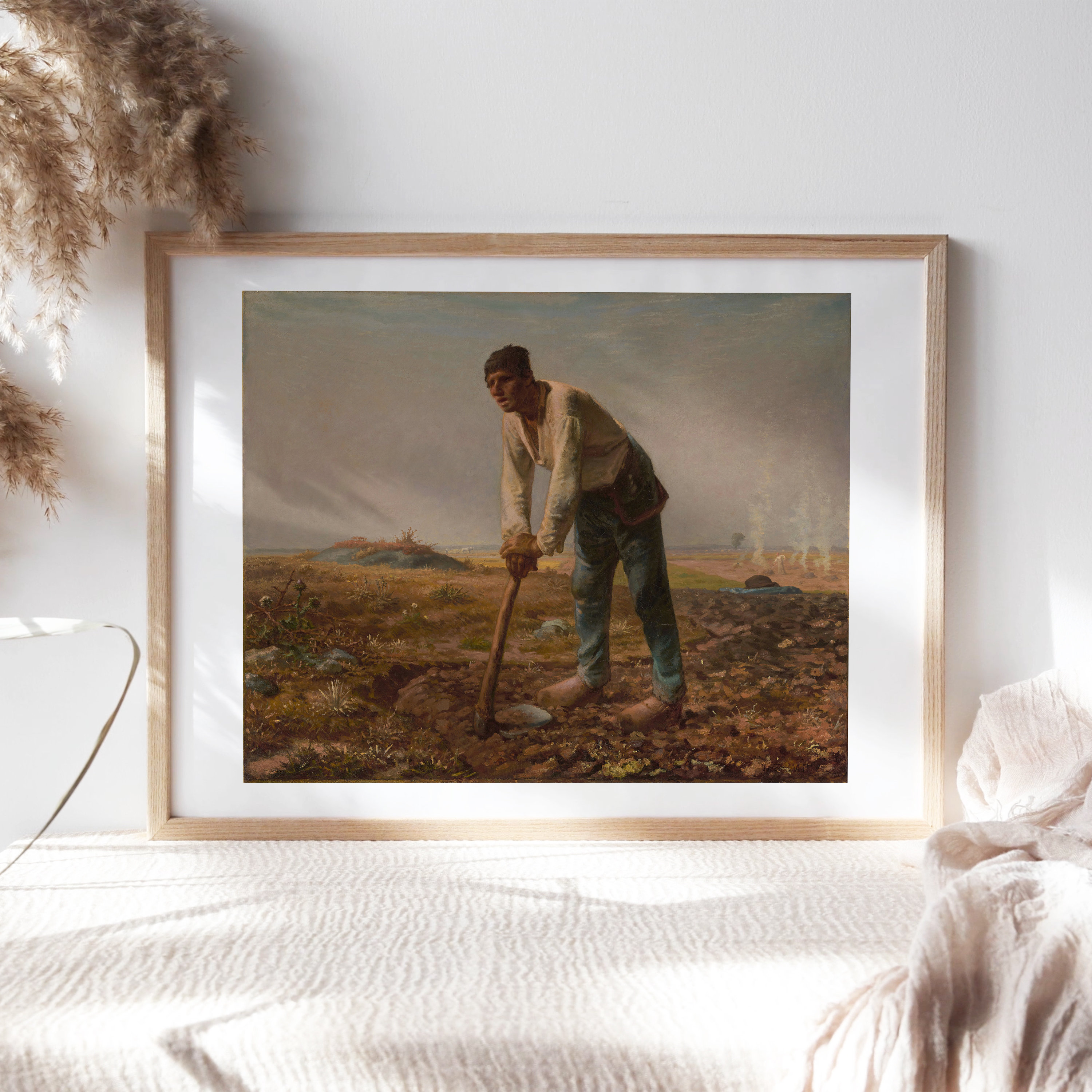 Jean-françois Millet, Man With a Hoe, 1862, Living Room Decor, Canvas ...