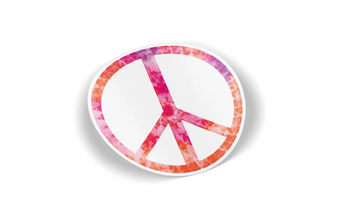 Red Peace Sign Sticker - Etsy