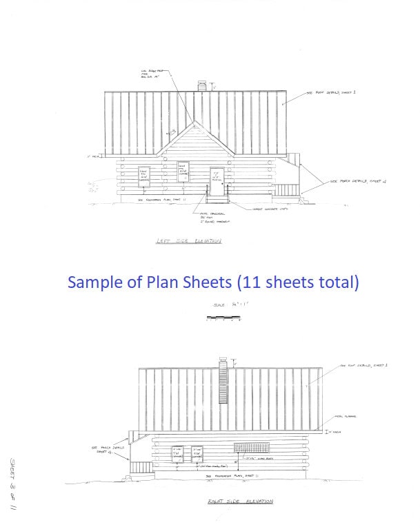 Log Home Building Guide and Sample Plans - Etsy