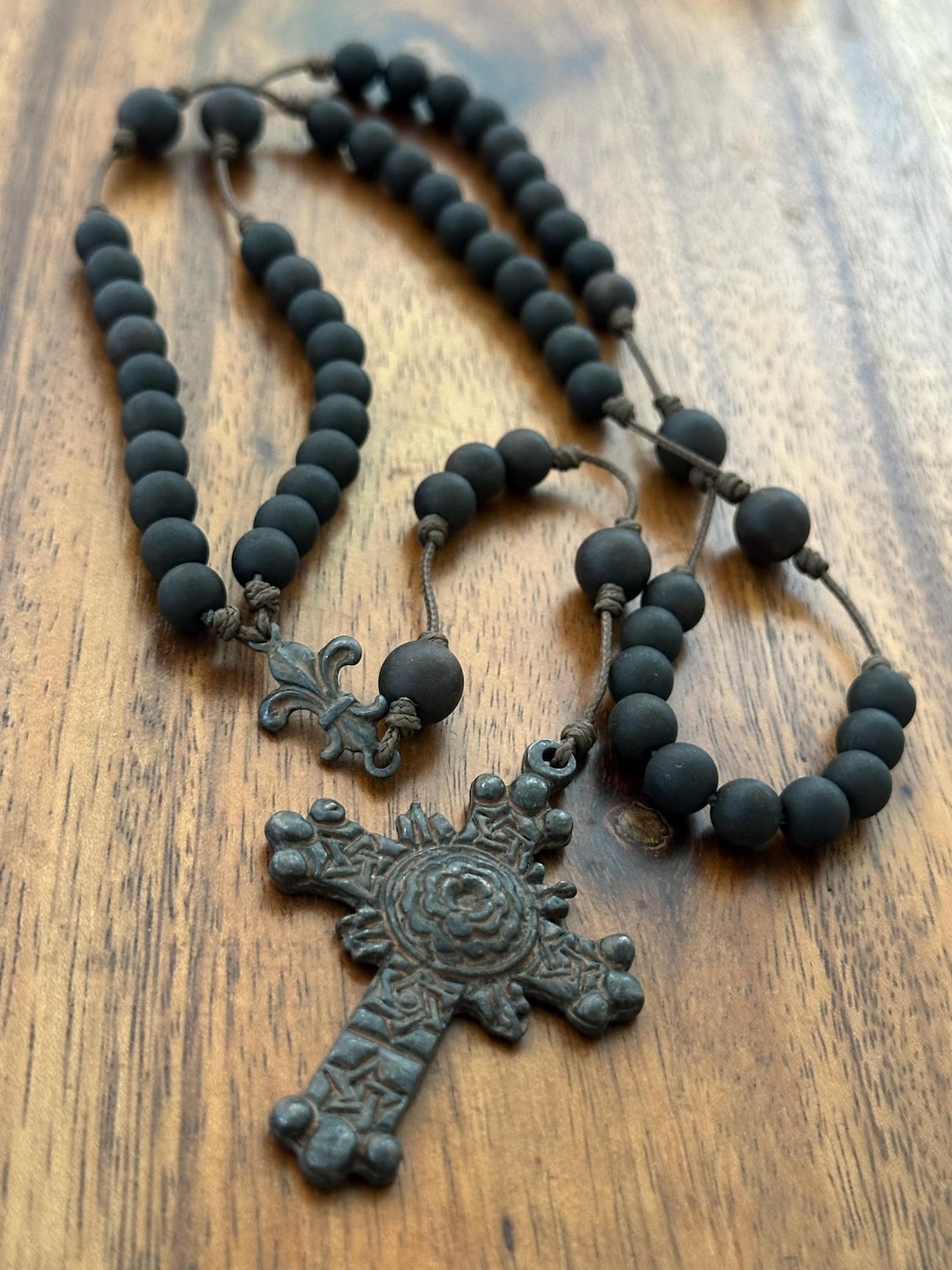 NEW! Wearable Old-world Style Rosary, Rustic Necklace Rosary - Etsy