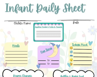 Daycare Daily Sign in Sheet Editable Instant Digital Download for ...