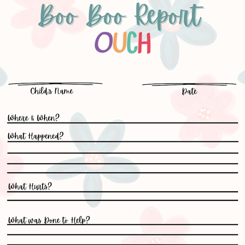 Boo Boo Report - Etsy